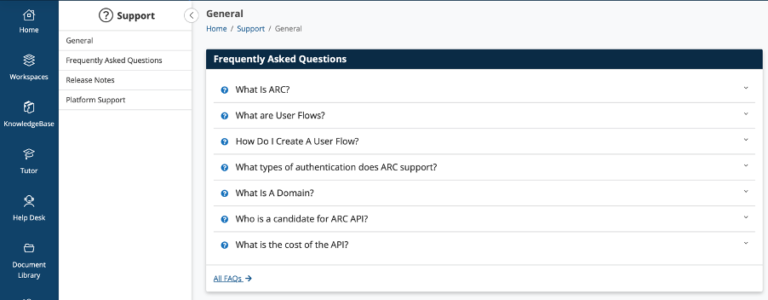 All New ARC Support Section - TPGi